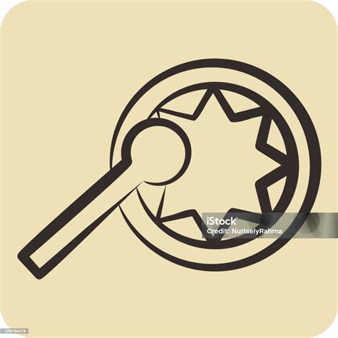 아이콘 프리미티브 드럼 미국 원주민 상징과 관련이 있습니다 손으로 그린 스타일입니다 심플한 디자인 편집 가능 간단한 일러스트레이션 개척시대의 서부에 대한 스톡 벡터 아트 및