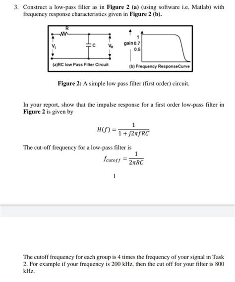 Solved 3 Construct A Low Pass Filter As In Figure 2 A