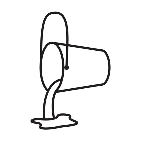 Bucket Pouring Water Lines Logo Symbol Vector Icon Illustration Graphic