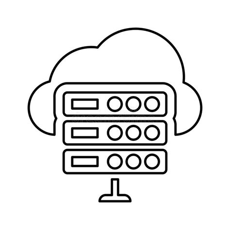 Web Hosting Icon Outline Vector Stock Illustration Illustration Of Computing Security 327468487