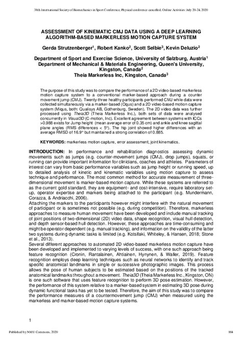 Pdf Assessment Of Kinematic Cmj Data Using A Deep Learning Algorithm