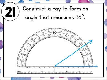 Measure And Construct Angles Using A Protractor Task Cards Th Grade Math