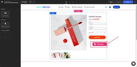 enable direct checkout with the p dynamic checkout button element