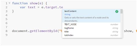 Vs Code Intellisense Doesn T Predict Basic Javascript Properties Like Textcontent While Brackets