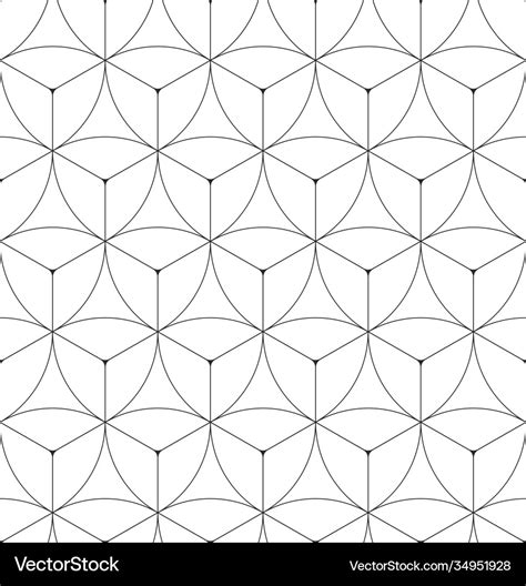Abstract Geometric Seamless Pattern Hexagonal Vector Image