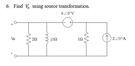 solved find vo ﻿using source transformation