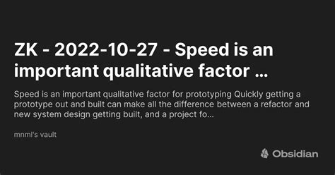 zk 2022 10 27 speed is an important qualitative factor for