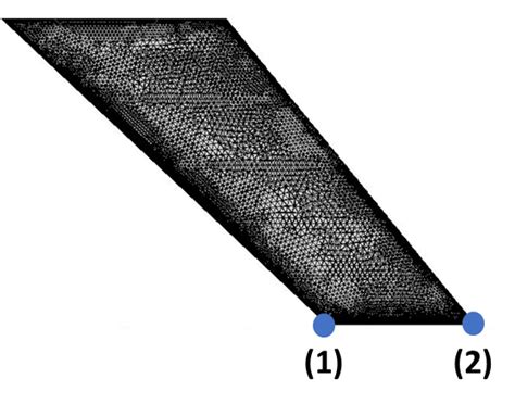 Agard Wing Cfd Mesh With Pressure Trace Locations Download Scientific Diagram