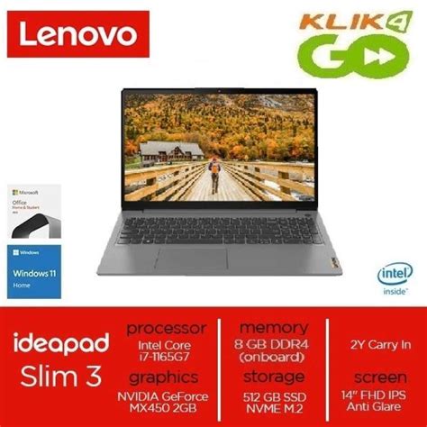 Jual Lenovo Ideapad Itl I G Ram Gb Gb Ssd Inch Fhd Ips Vga Mx Gb