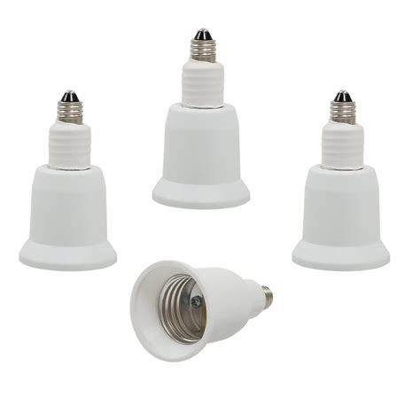 E Simpo 4pcs E11 To E26 Lamp Bulb Holder Socket Adapter E11 To E27
