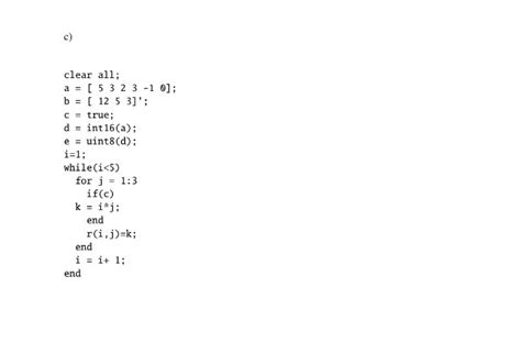 Solved Problem 3 10pt Given The Following Code Determine