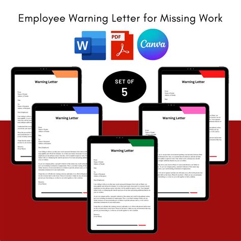 Warning Letter For Not Showing Up To Work Sample [word]