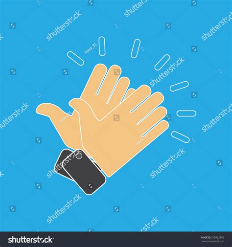 Hands Clapping Vector Icons Stock Vector Royalty Free 518922802 Shutterstock