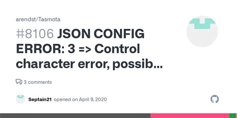 json config error 3 control character error possibly incorrectly