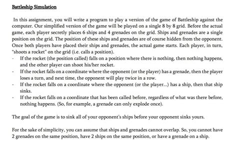Solved Battleship Simulation In This Assignment You Will
