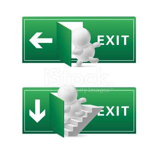 Cartoon Exit Sign Royalty Free Vector Stock FreeImages