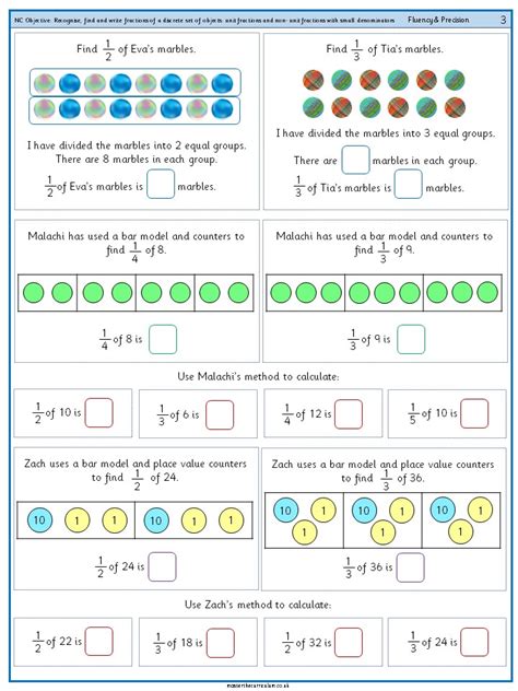 Recognise Find And Write Fractions Of A Discrete Set Of Objects Unit Fractions And Non Unit