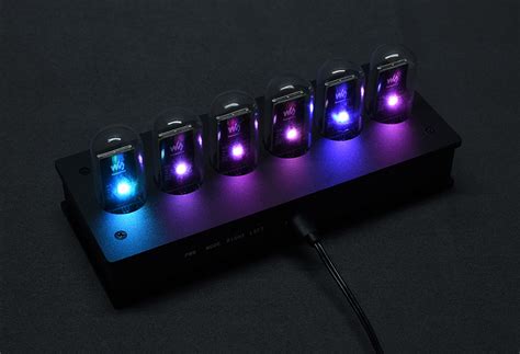 Programmable Rgb Pseudo Nixie Tube Clock Retro Desktop Digital Clock Support Raspberry Pi Pico