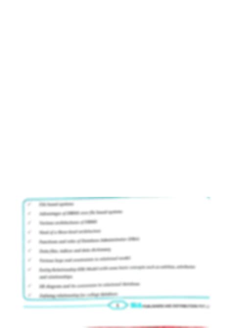 Solution Rdbmsunit 1 Basic Concepts Introduction And Objectives