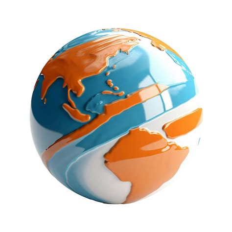 Premium Ai Image Globe Isolated On Background With Generative Ai