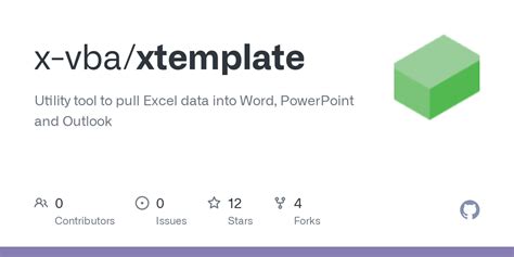 Github X Vba Xtemplate Utility Tool To Pull Excel Data Into Word Powerpoint And Outlook