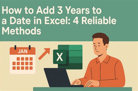 how to add 3 years to a date in excel 4 reliable methods excelmatic