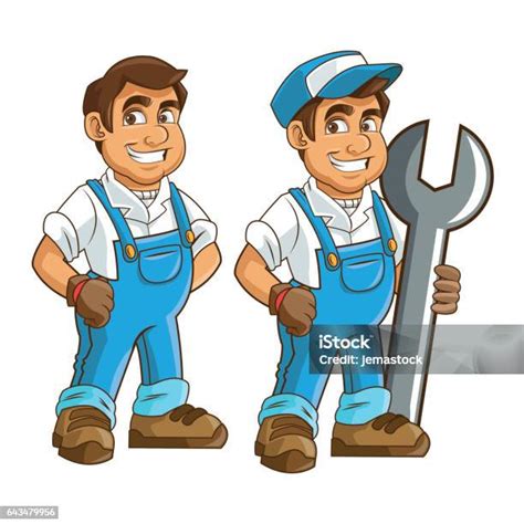 배관 서비스입니다 배관공 만화 디자인입니다 벡터 그래픽 건설 산업에 대한 스톡 벡터 아트 및 기타 이미지 건설 산업 공사장 인부 기업 재무와 산업 Istock