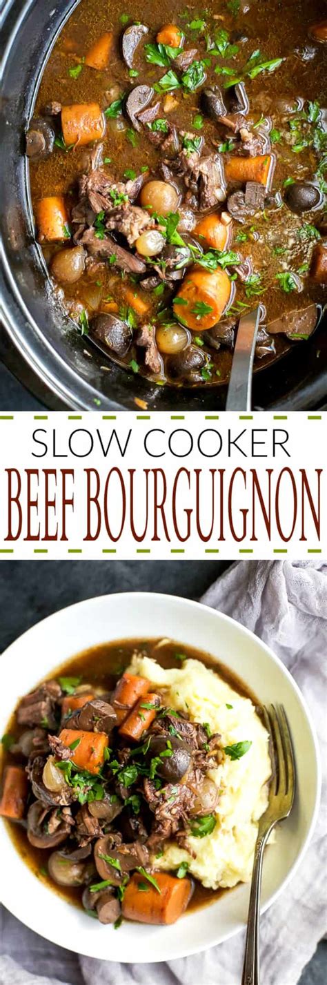 Easy Beef Bourguignon Recipe Slow Cooker Comfort Food
