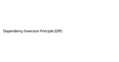 Dependency Inversion Principle Dip Damian Janik