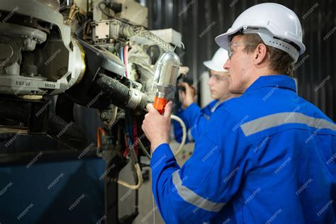 Premium Photo Both Of Engineers Working Together In A Robotic Arm