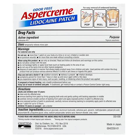 Aspercreme With 4 Lidocaine Patch 5 Ct
