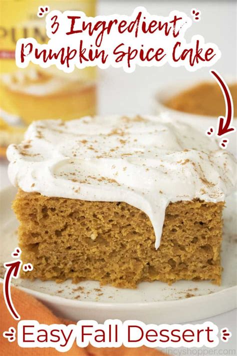 3 Ingredient Pumpkin Spice Cake Cincyshopper