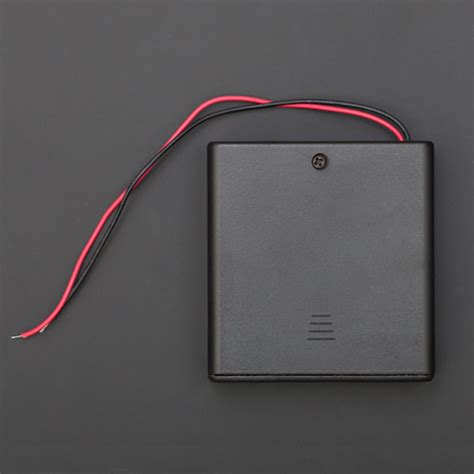 Suporte Para 4 Pilhas Aa Com Tampa E Interruptor