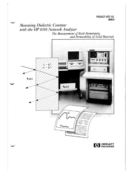 Hp Product Note 8510 3 Measuring Dielectric Constant With The Hp 8510