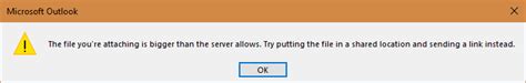 Outlooks Default Attachment Size