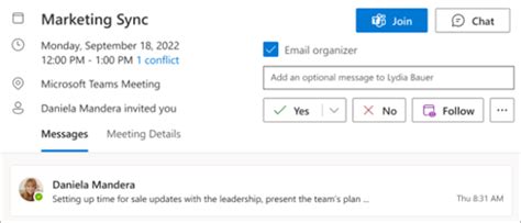 Follow A Meeting In Outlook Microsoft Support