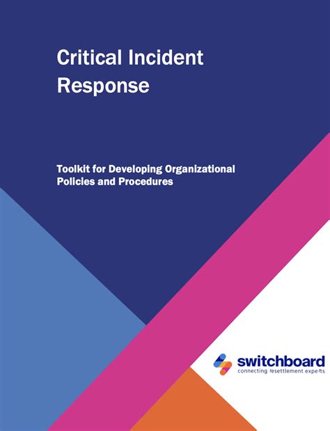 Critical Incident Response Toolkit For Developing Organizational