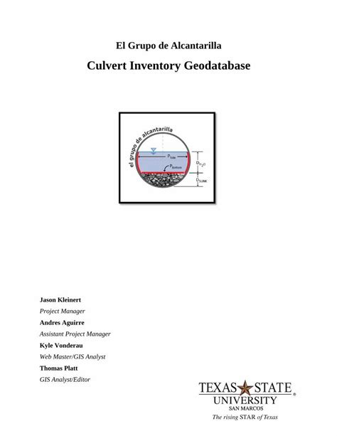 Pdf Culvert Inventory Geodatabase Dokumentips
