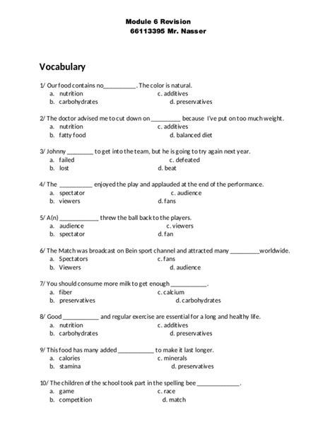 module 6 revision pdf