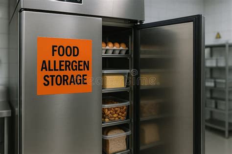 Food Allergen Storage Refrigerator In Food Engineering Facility With