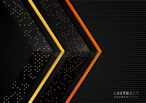 Abstract Vibrant Color Triangle Geometric Overlap Layer With Glitter And Glowing Dots On Black