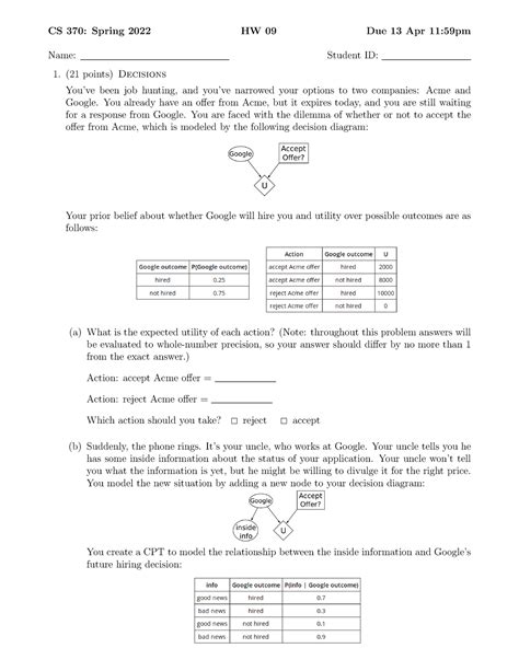 Hw Homework For Cs CS Spring HW Due Apr Pm Name Babe ID