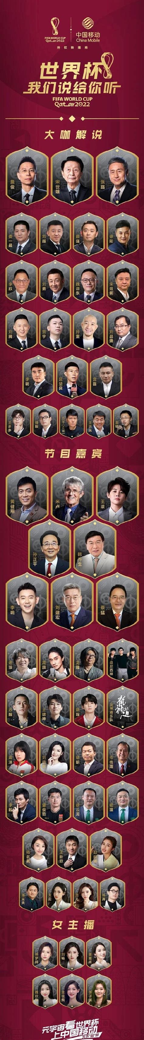 世界杯解说阵容公布，前国足主帅李铁被移除世界杯李铁国足主帅新浪新闻
