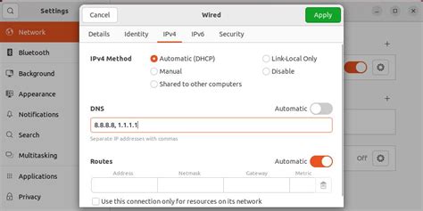 How To Set DNS Server On Ubuntu Linux Start