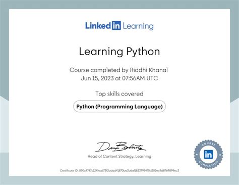 riddhi khanal on linkedin finished course of learning python which