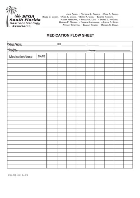 27 Medical Flow Sheets Free To Download In Pdf