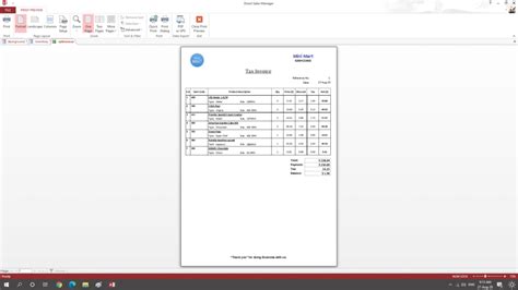 Microsoft Access Invoicing Software Microsoft Access Programs