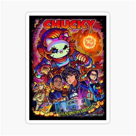 Halloween Chucky Sticker For Sale By Candys Killer Redbubble