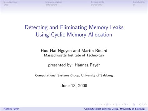 Ppt Detecting And Eliminating Memory Leaks Using Cyclic Memory Powerpoint Presentation 124470