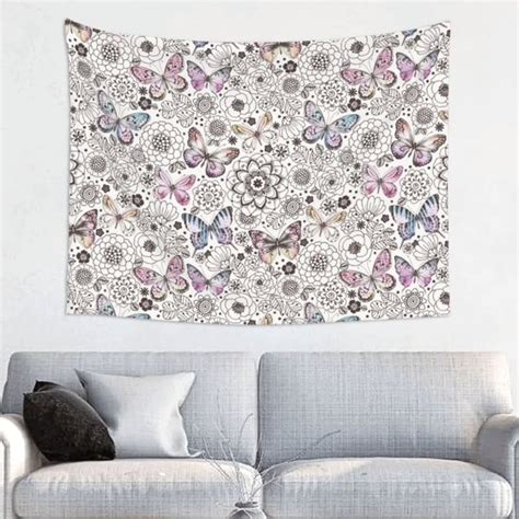 Vintage Butterflies 2 Tapestry For Bedroom Tapestry Wall Hanging